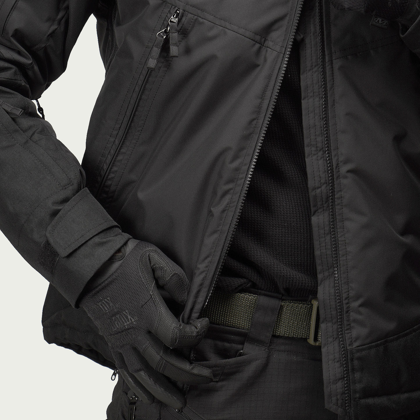 Tactical winter jacket UATAC Black Membrane Climashield Apex
