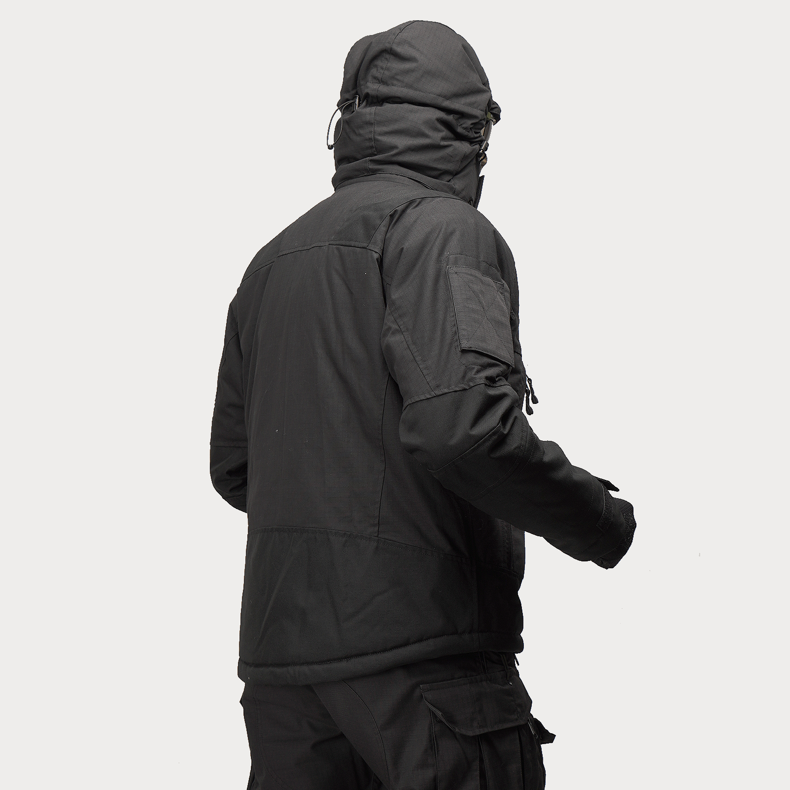 Tactical winter jacket UATAC Black RipStop Climashield Apex